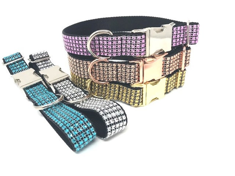 Bling Rhinestone Dog Collar Diamond Girl Boy Custom - Etsy
