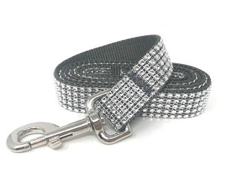 Silver Grey Rhinestone Fancy Glitter Blingy Dog Leash | Etsy