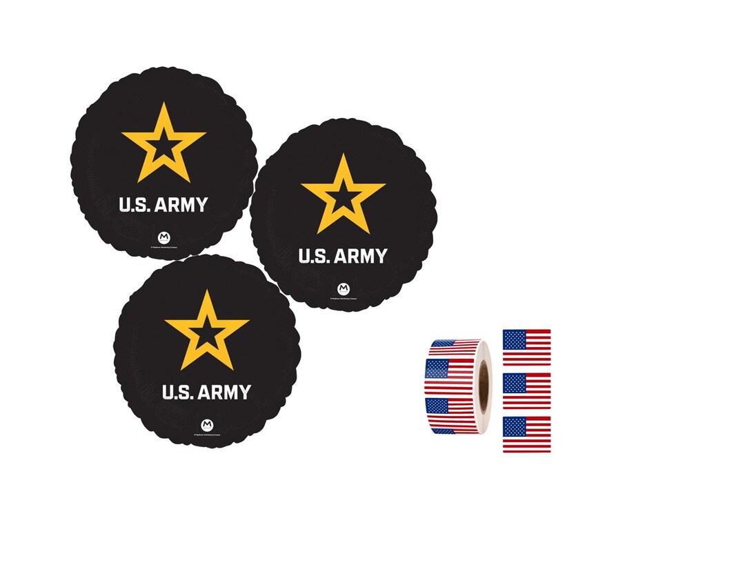 Set of 3 United States Army 18'' Balloons W/ Free Shipping Birthday ...