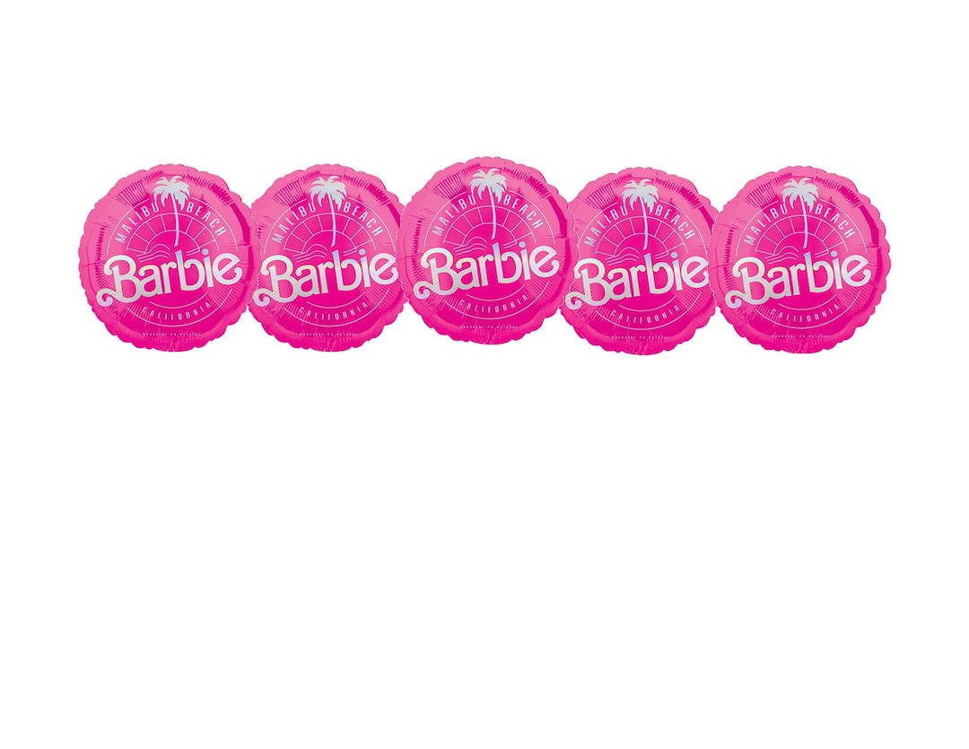 Set of 5 Barbie 18'' Anagram Balloon W/ Free Shipping Barbie Balloon ...