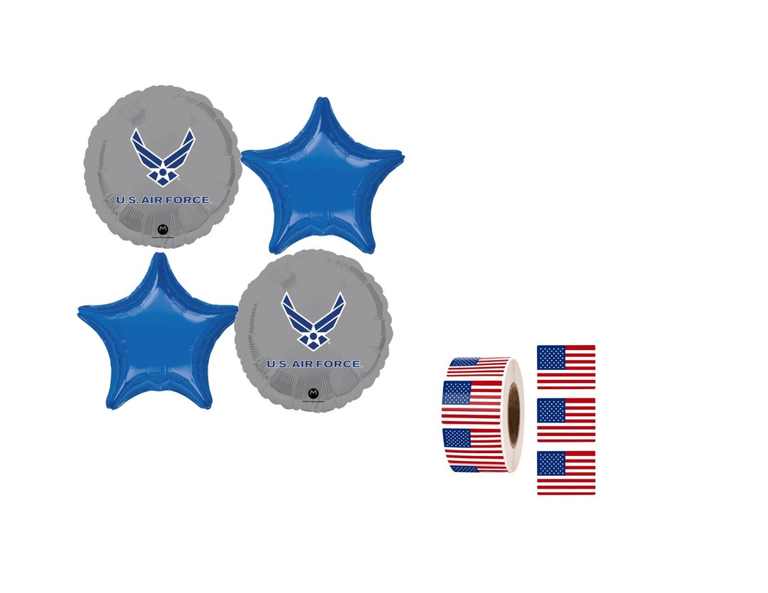 United States Air Force 4 Piece Balloon Bouquet W/ Free Shipping ...