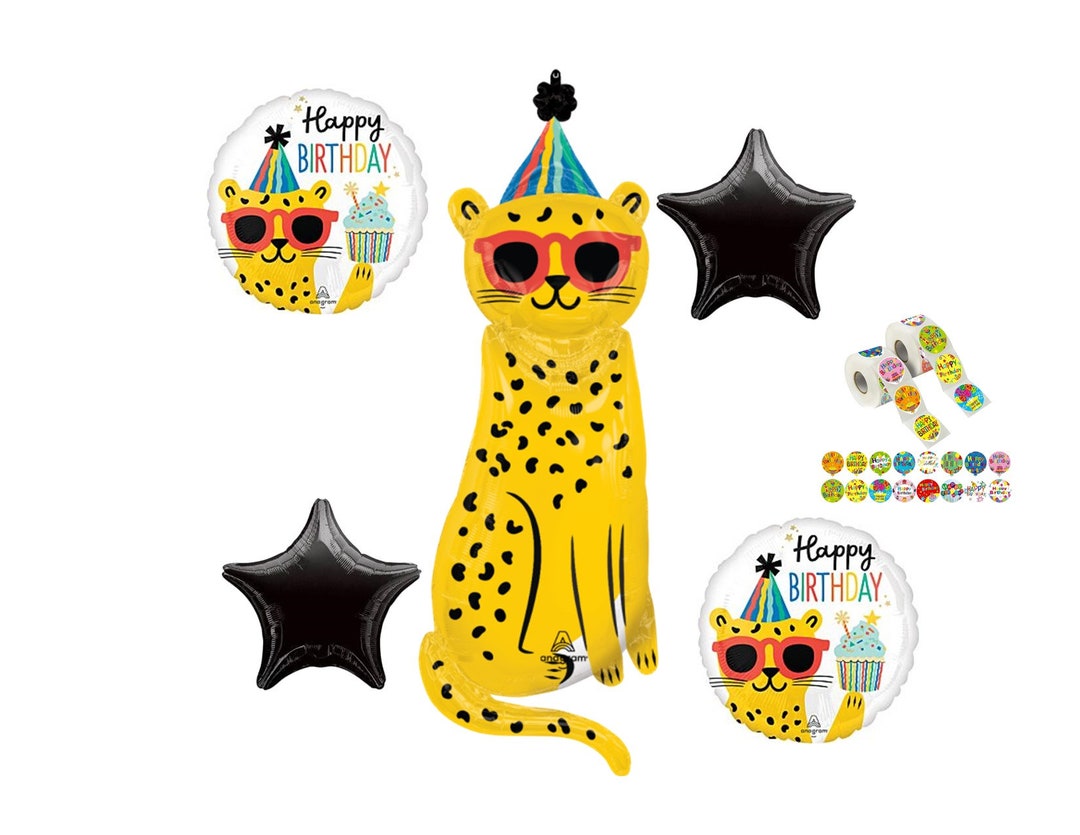 Cheetah Balloon Bouquet W/ Free Shipping Birthday Party Decoration ...