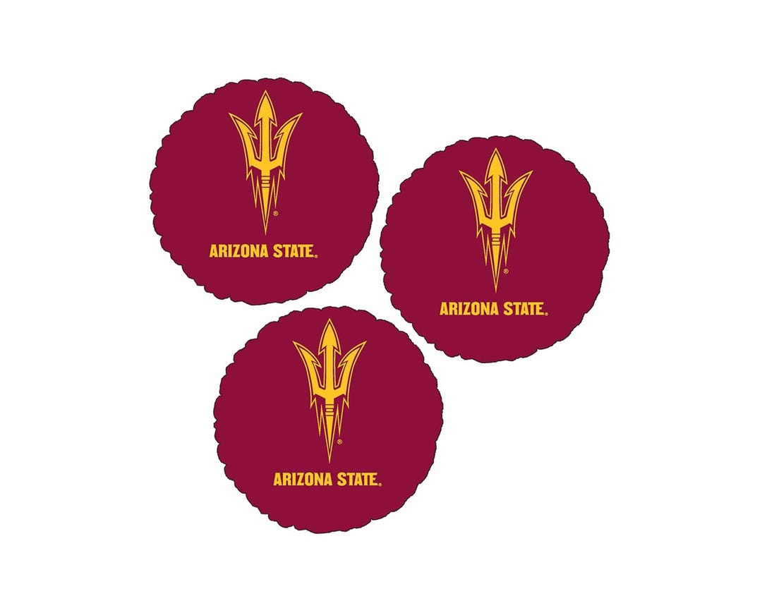 Set of 3 18'' Arizona State Balloons College Sports W/ Free Shipping ...
