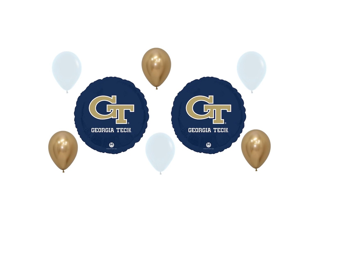 Georgia Tech Balloon Bouquet College Sports W/ Free Shipping Birthday ...