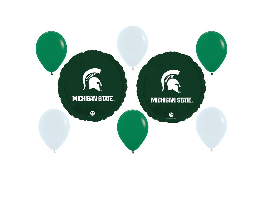 Michigan State Balloon Bouquet College Sports W/ Free Shipping Birthday ...