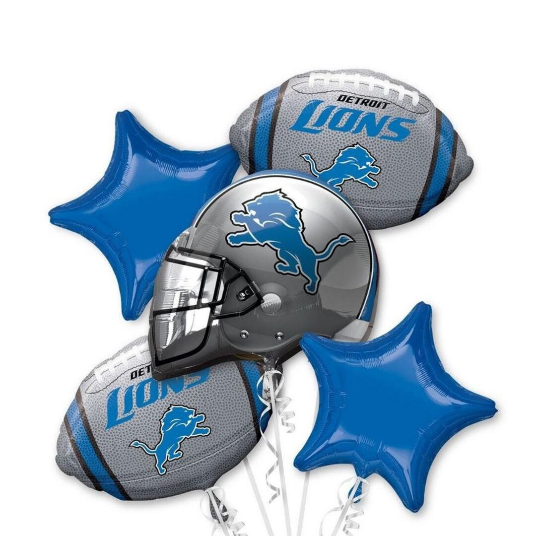 Detroit Lions Anagram Balloon Bouquet W/ Free Shipping Birthday Party ...