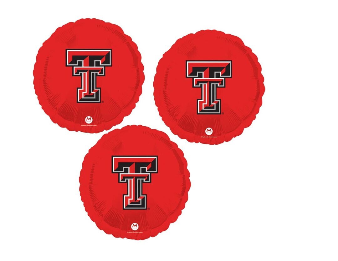 Set of 3 Texas Tech University 18'' Balloons College Sports W/ Free ...