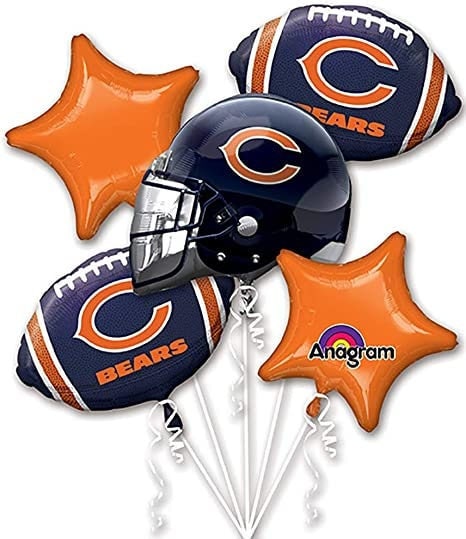 Chicago Bears Anagram Balloon Bouquet W/ Free Shipping Birthday Party ...
