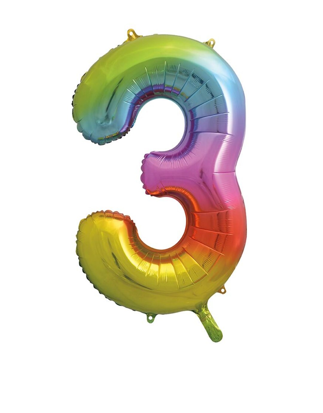 Number 3 Rainbow 34'' Balloon W/ Free Shipping Birthday Party ...