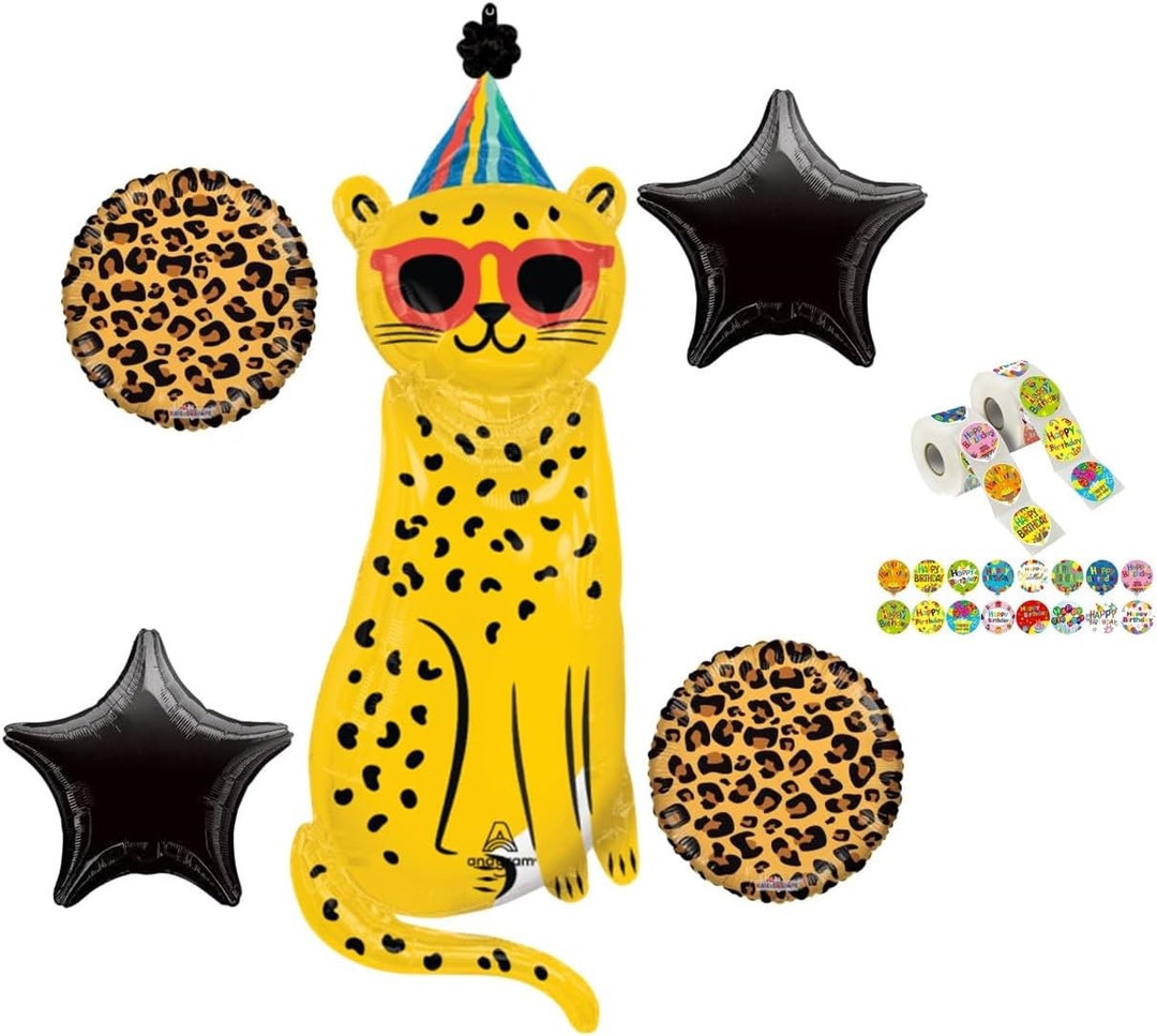 Cheetah Balloon Bouquet W/ Free Shipping Birthday Party Decoration ...