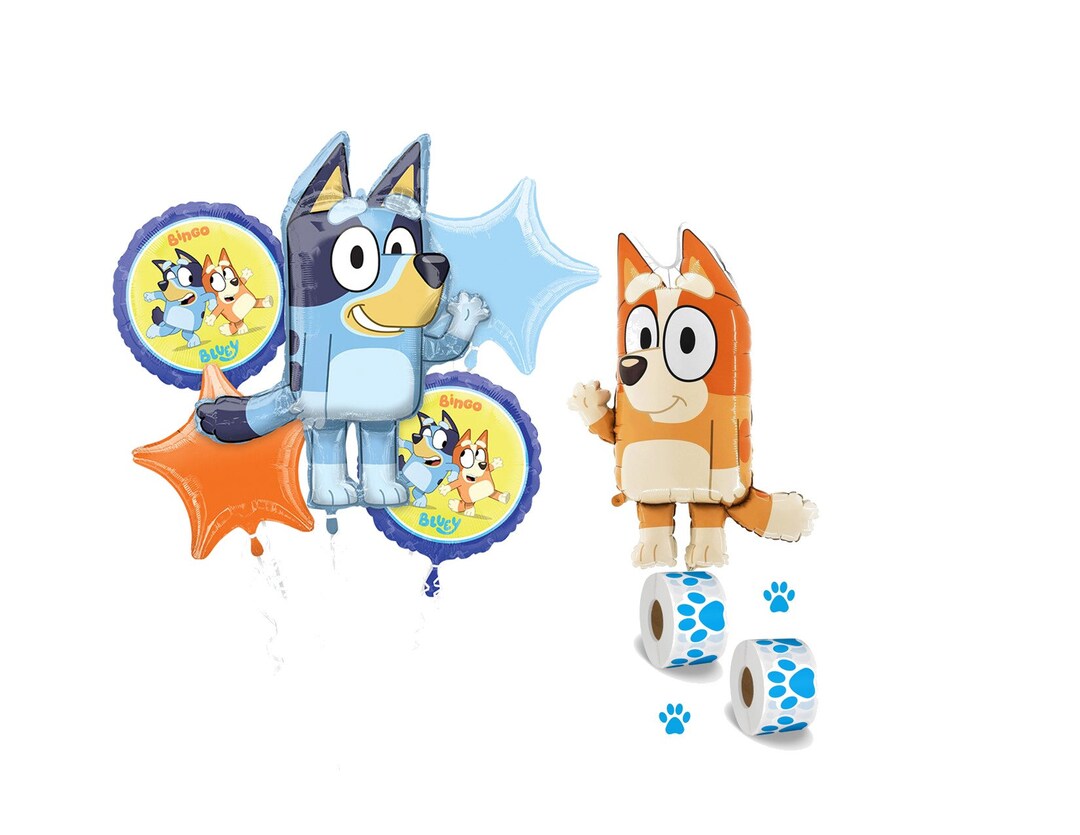 Bluey & Bingo Balloon Bouquet W/ Free Shipping Birthday Party ...