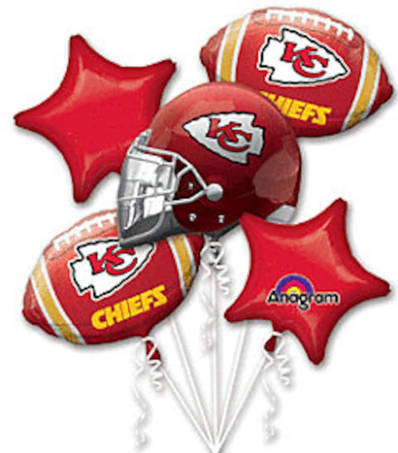 Kansas City Chiefs Anagram Balloon Bouquet W/ Free Shipping Birthday ...