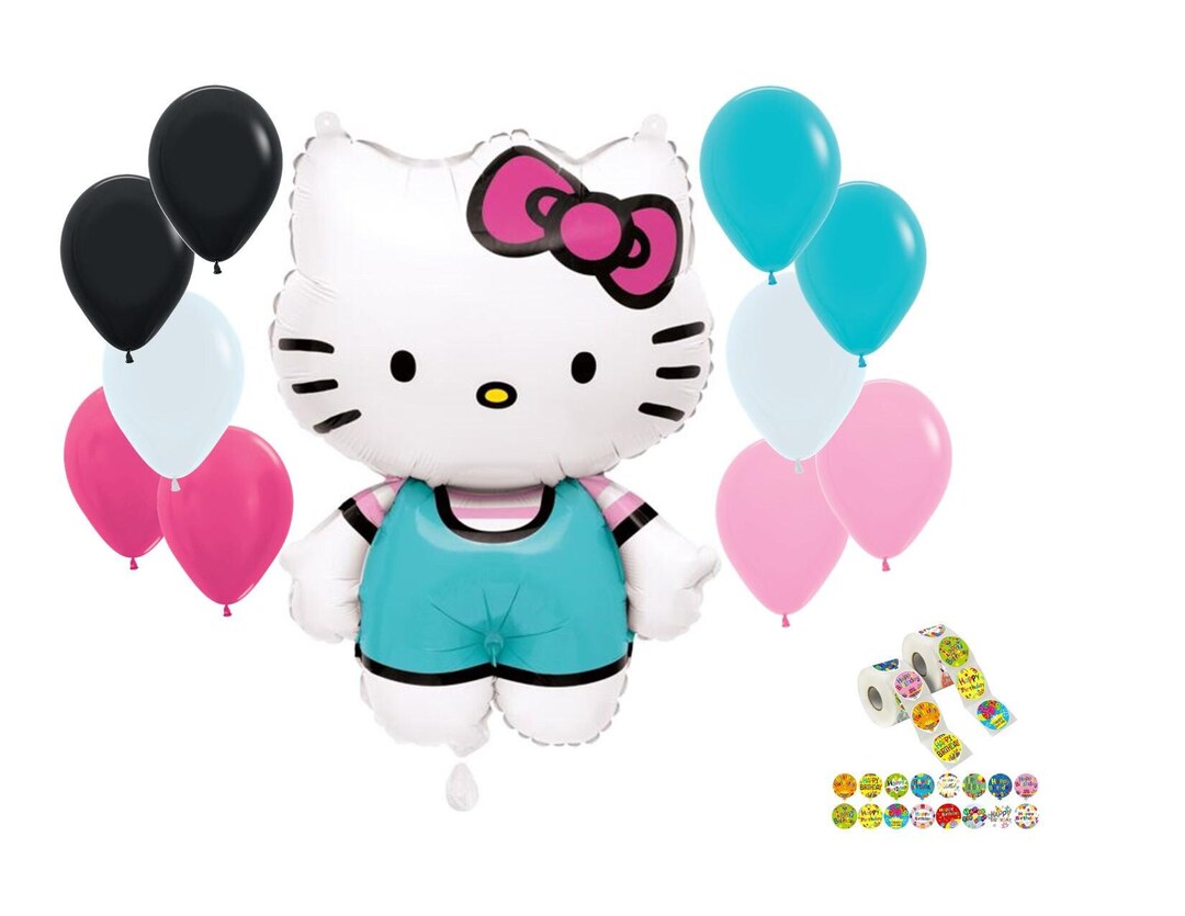 Hello Kitty Balloon Bouquet W/ Free Shipping and Stickers Birthday ...