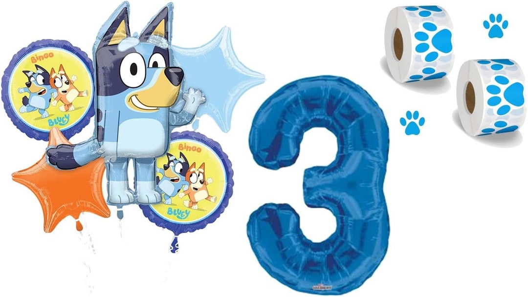 Bluey & Bingo Anagram Balloon Bouquet W/ Free Shipping and Stickers ...