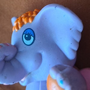 1985 Vintage Kawaii Wuzzles Figure Eleroo PVC Poseable Elephant ...