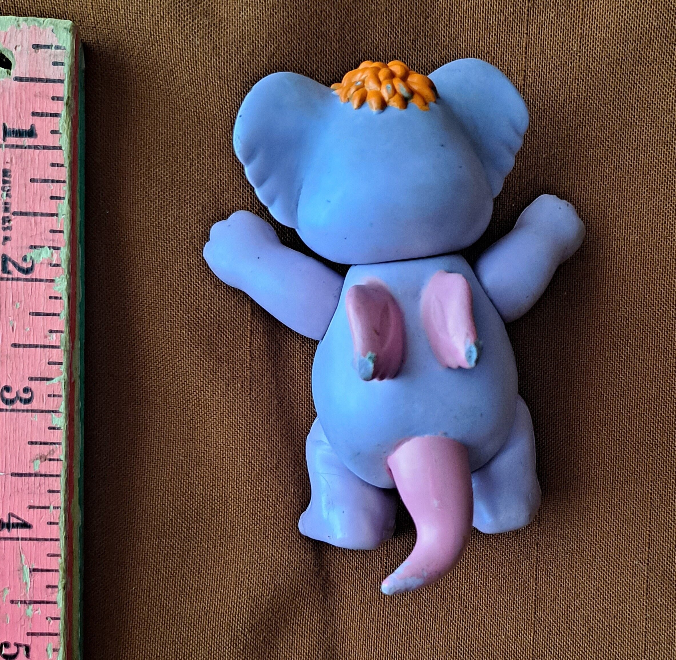 1985 Vintage Kawaii Wuzzles figure Eleroo PVC poseable | Etsy