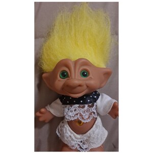 1992 Vintage Kawaii Treasure Troll Ace Novelty Co. 1990s Yellow Hair ...