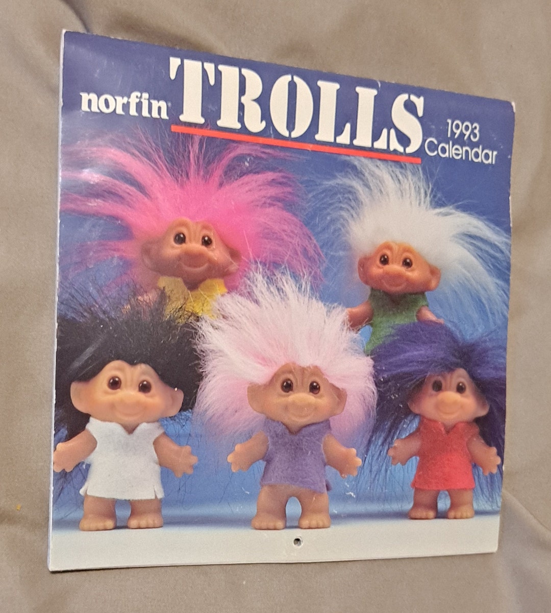 1992 Vintage Kawaii Norfin Trolls 1993 12-month Calendar Good Condition ...
