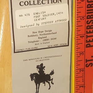 Vintage New Hope Design Men at Arms Collection English Foot Soldier ...