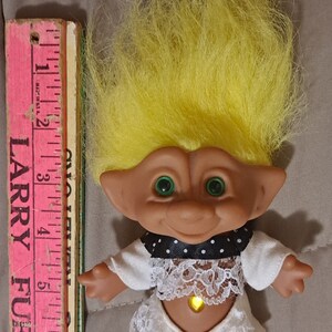 1992 Vintage Kawaii Treasure Troll Ace Novelty Co. 1990s Yellow Hair ...