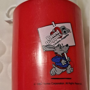 1987 Vintage Kawaii Pound Puppies Cartoon Cooler Thermos Tonka ...