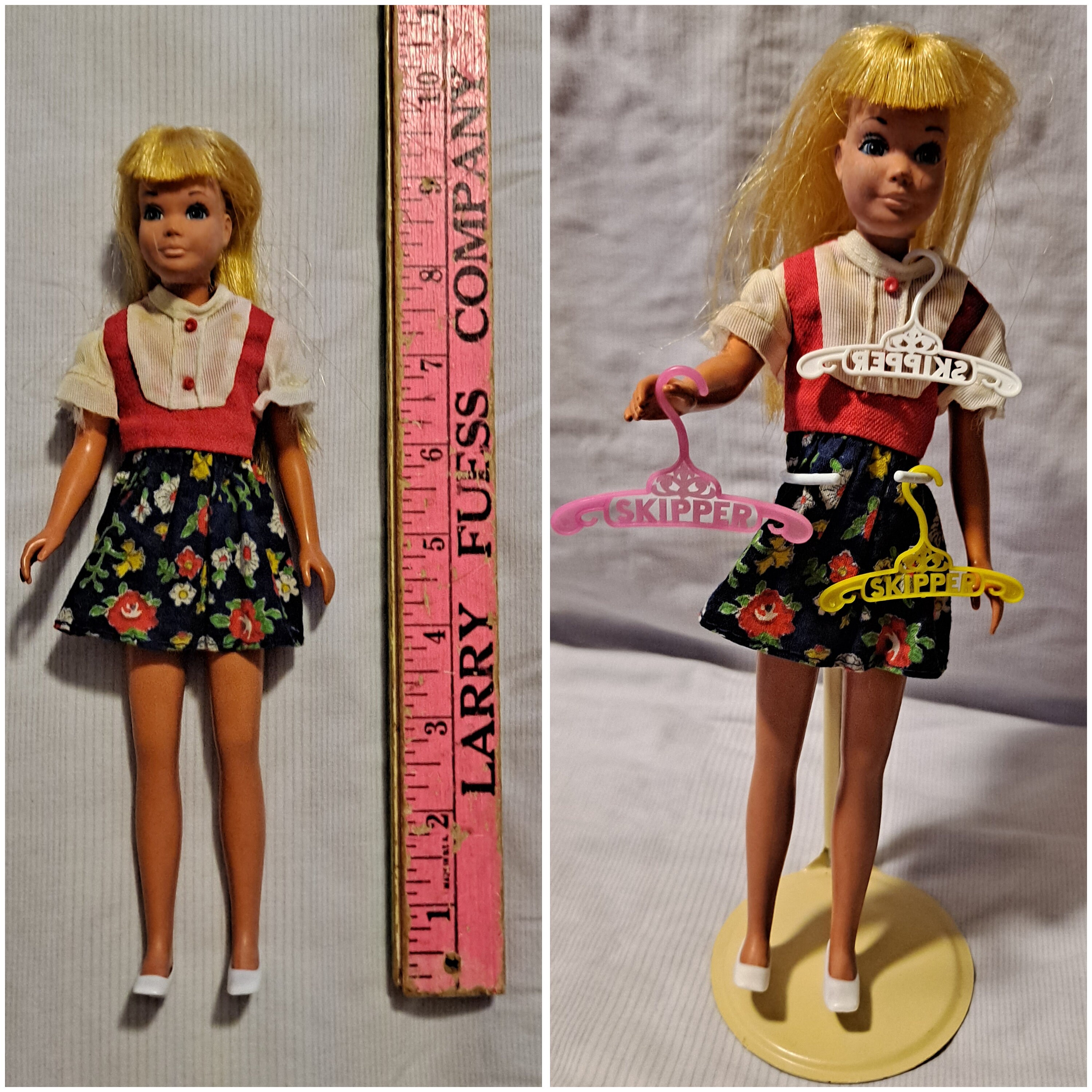 Vintage Kawaii 1967 1972 Sun Set Malibu Skipper Doll Mattel Loose Dress ...