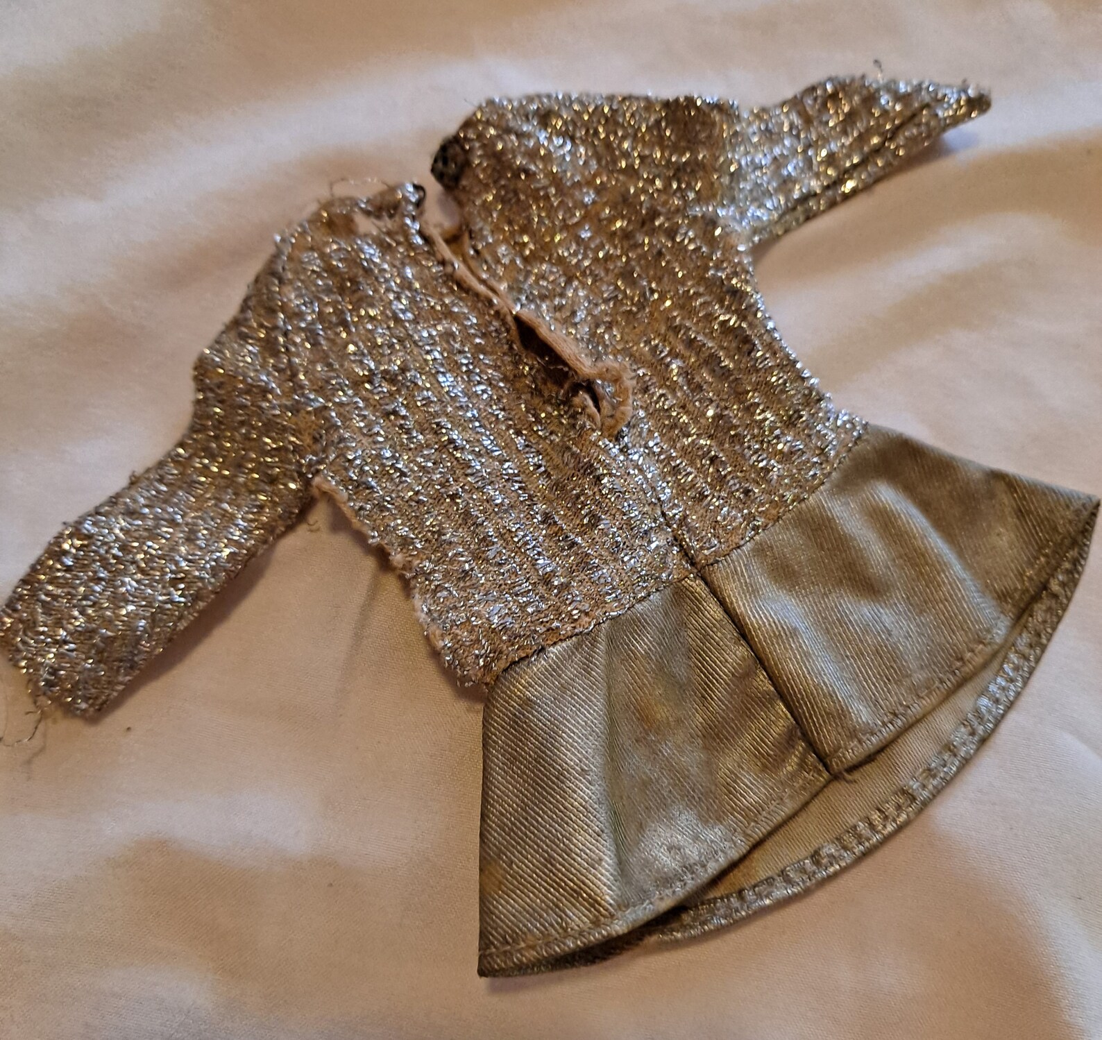 1969 Vintage Mattel Barbie Mod Dress Silver Sparkle 1885 Lamé - Etsy