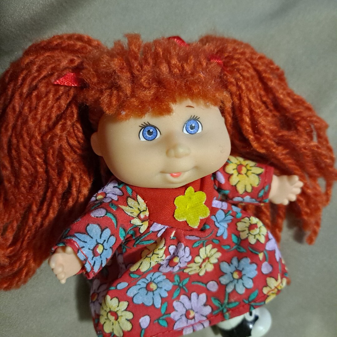 1996 Vintage Kawaii Cabbage Patch Kids Mattel OAA Mini Soft Body Red ...