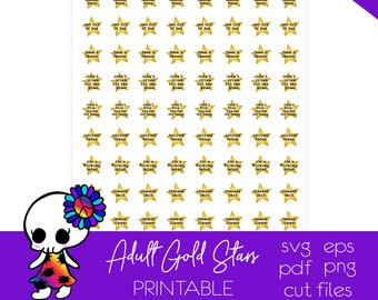Adult Gold Stars - Etsy