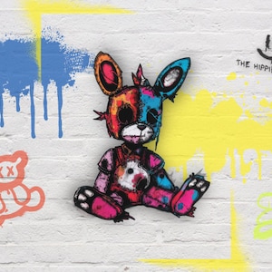 Punk Bunny Clipart - Digital Download, Punk Grunge Art, Stuffed Animal ...