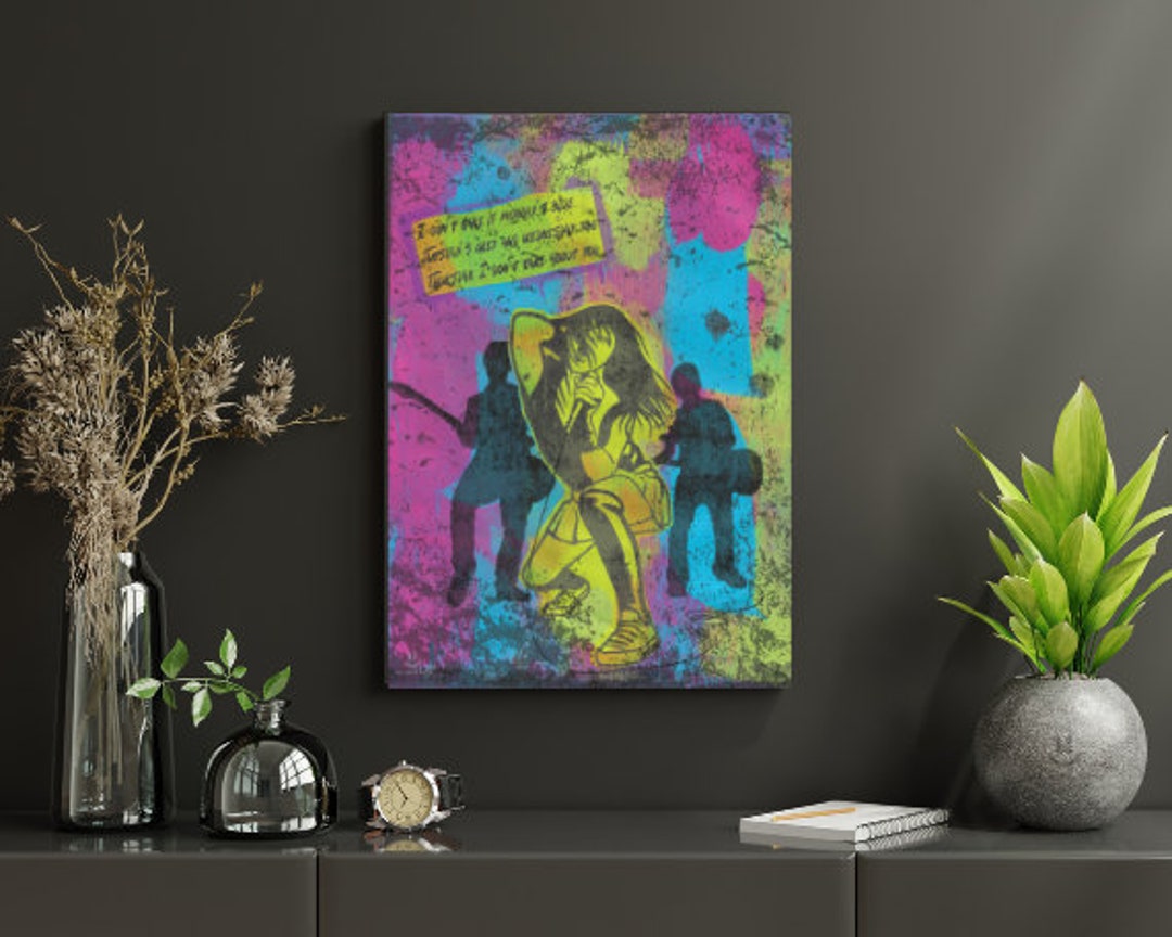 Punk Rock Art Print - Hardcore Grunge Poster, Retro Punk Aesthetics ...