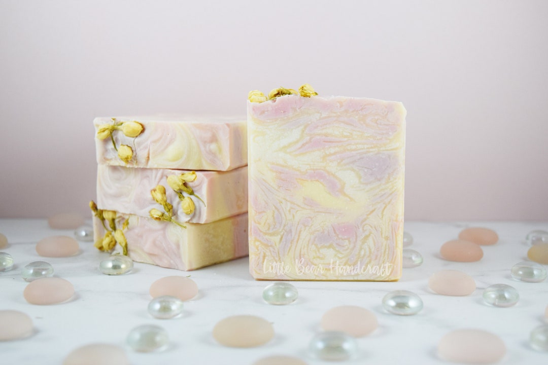 Pastel Jasmine Floral Swirl Soap | Jasmine Flower Scented | Palm-free ...