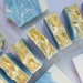 Ocean Mist Marble Swirled Soap Blue, Gold, and White Soap Smells Like ...