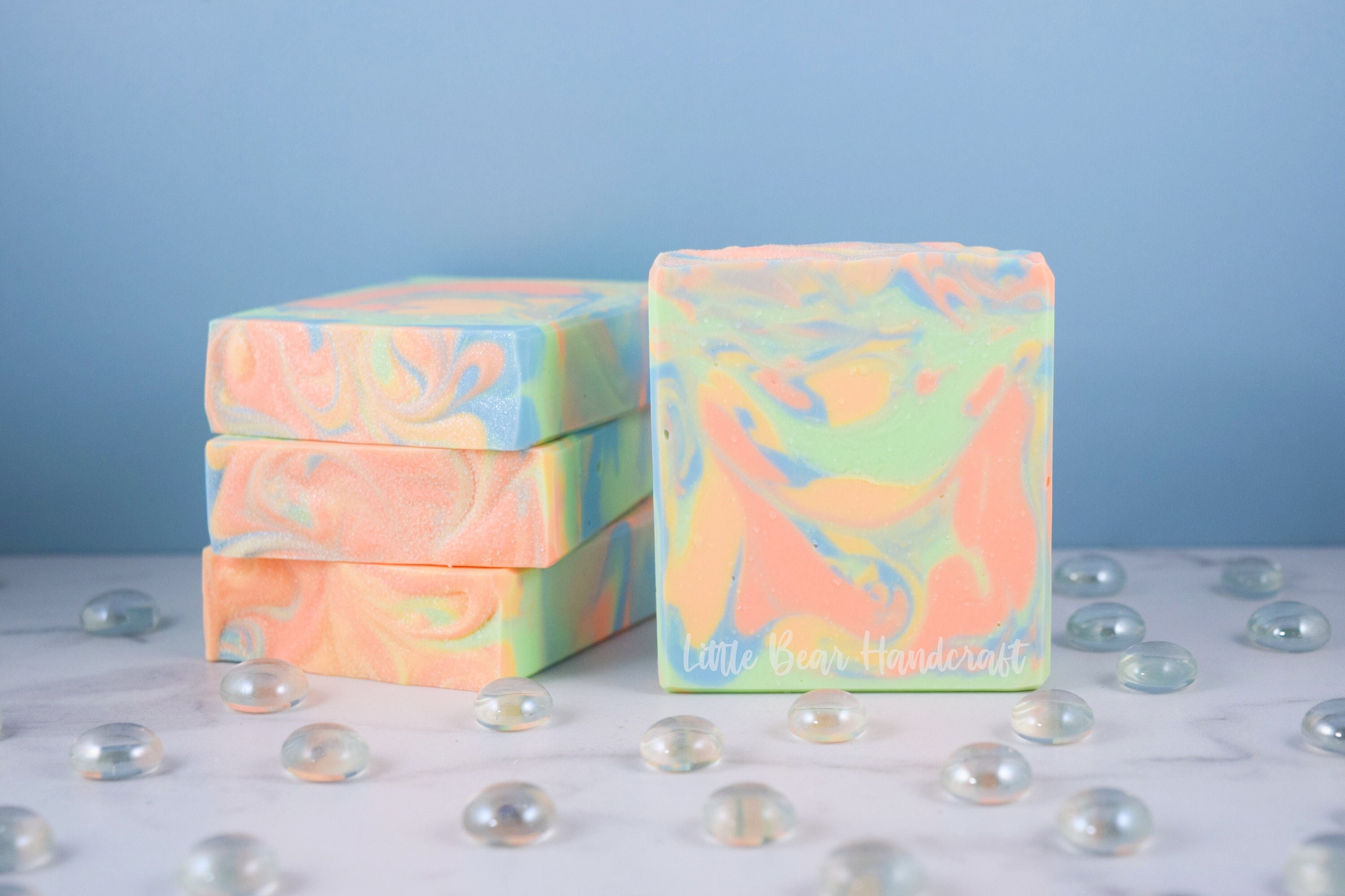 Flirty & Fruity Pastel Neon Swirl Soap | Berries and Flower Scented ...