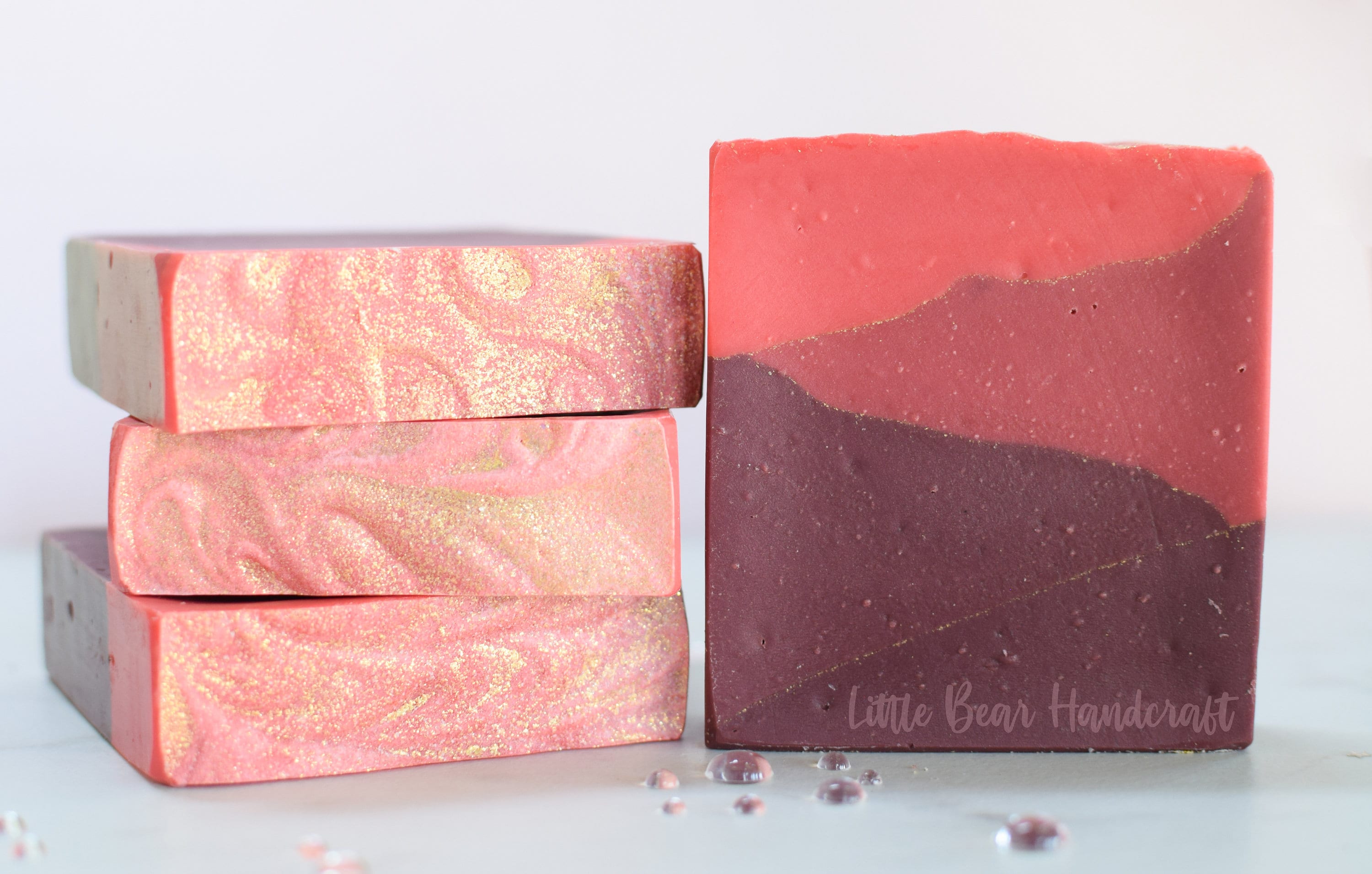 Scarlet Maroon Layered Soap | Red and Gold Soap | Smells Like Your ...