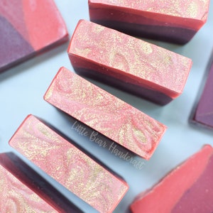 Scarlet Maroon Layered Soap | Red and Gold Soap | Smells Like Your ...