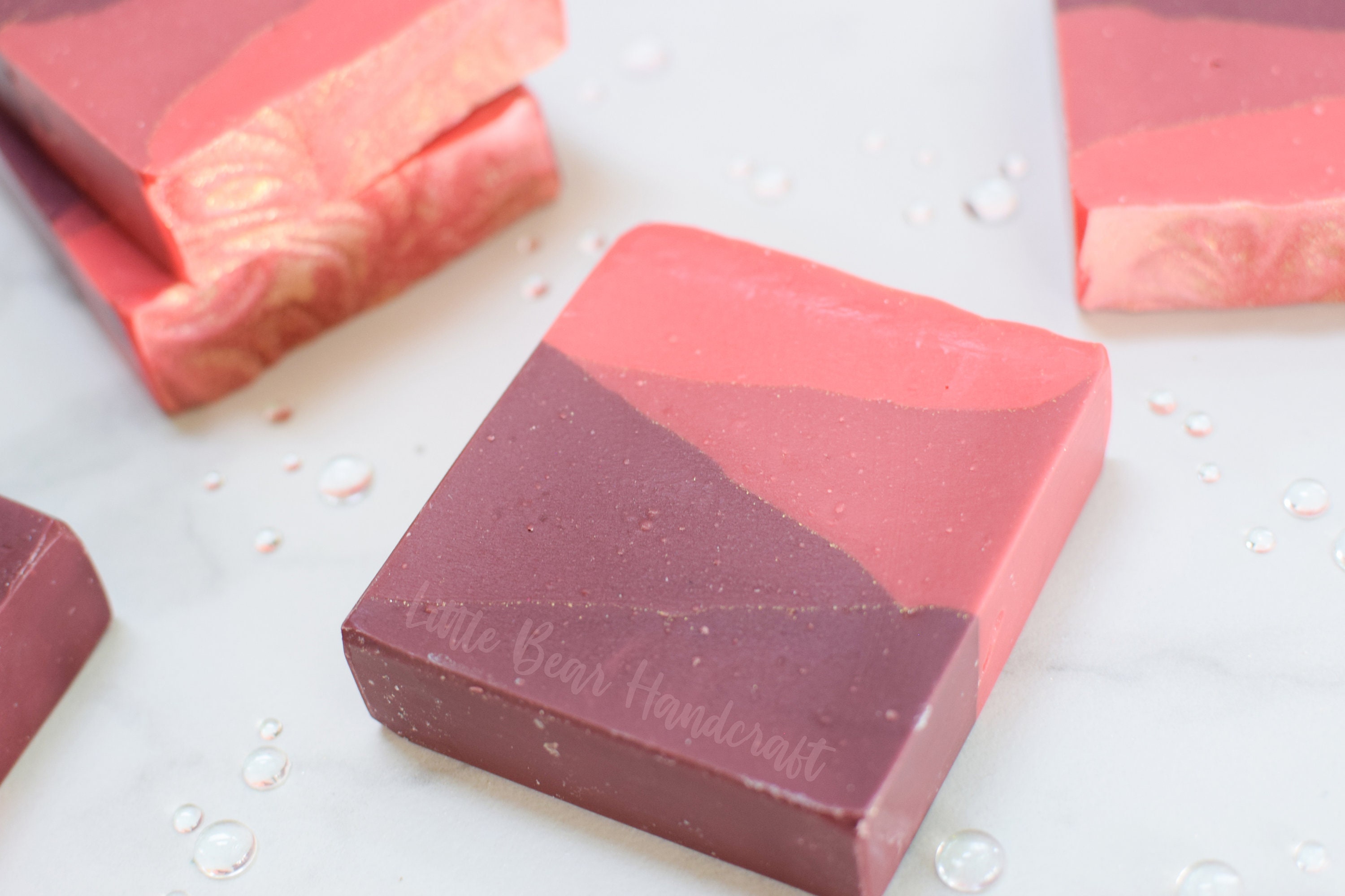 Scarlet Maroon Layered Soap | Red and Gold Soap | Smells Like Your ...