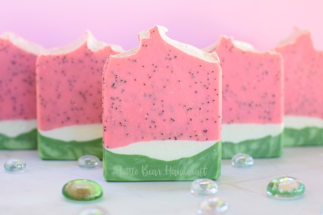 Watermelon Sugar Soap | Pink, Green, and White Soap | Smells Like Juicy ...