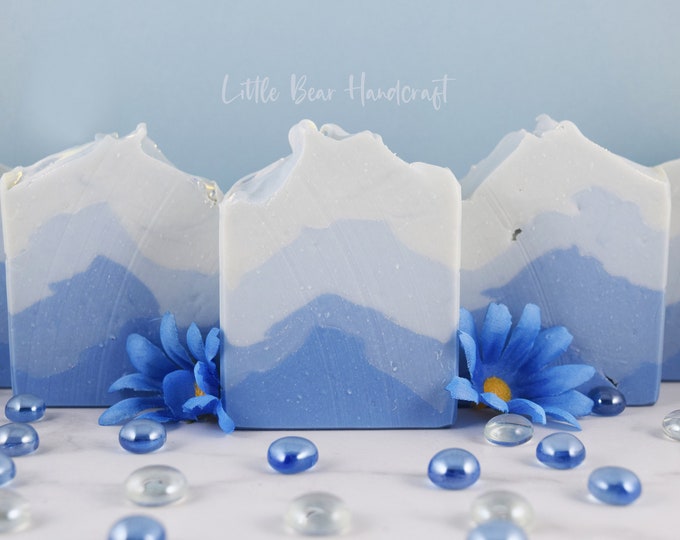 Azure Mountain Layer Soap Blue and Silver Soap Elderflower and Apple ...