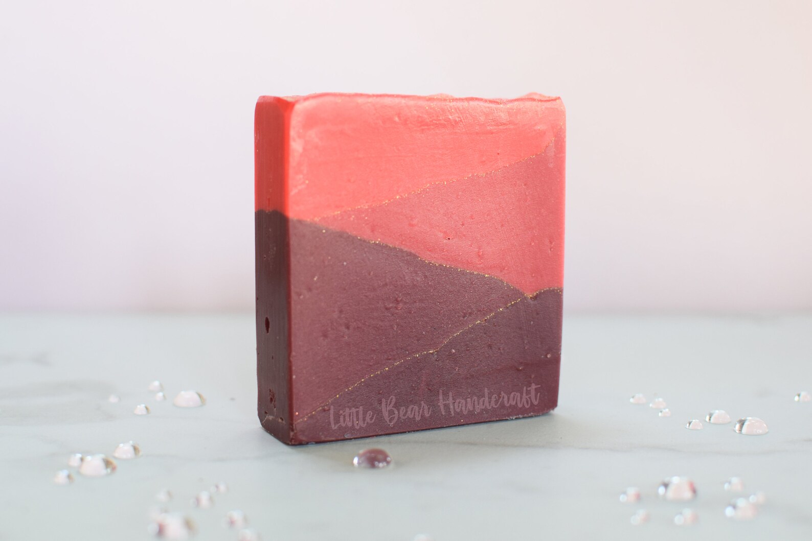 Scarlet Maroon Layered Soap | Red and Gold Soap | Smells Like Your ...