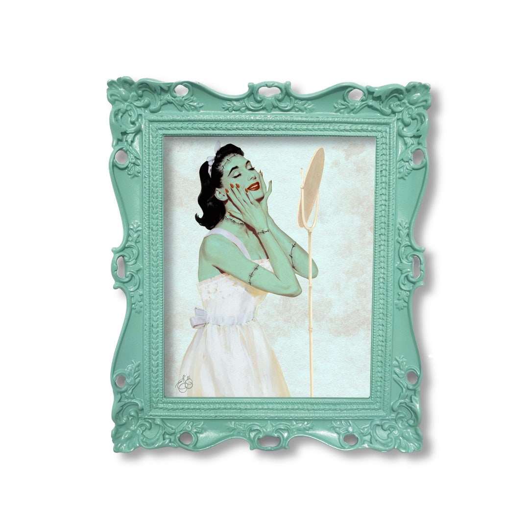 Ghouls Night Out Print // Retro Horror Frankenstein Monsters 50s Kitsch ...