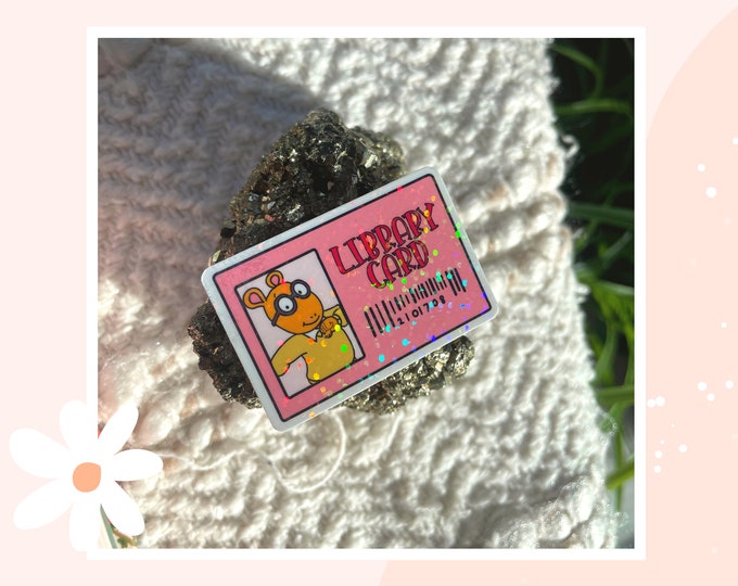 Arthur Library Card Sticker || Kindle Sticker || Bookish Sticker ...