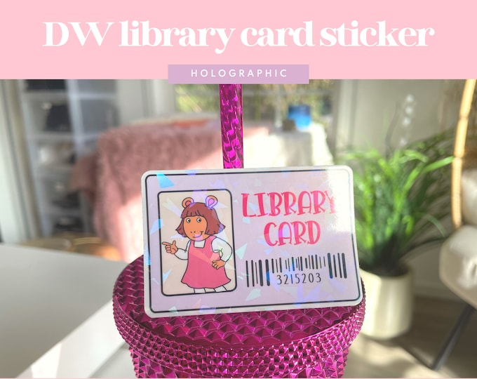 DW Library Card | Arthur Library Card Sticker || Kindle Sticker ...