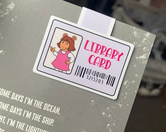 Library Card Reading Log Bookmark Write on Bookmark Book - Etsy