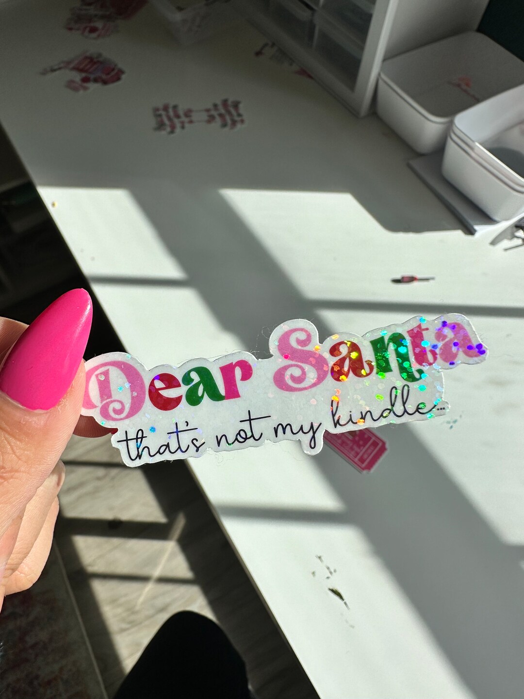 Dear Santa Sticker Kindle Sticker Notebook Sticker Bookish Sticker ...