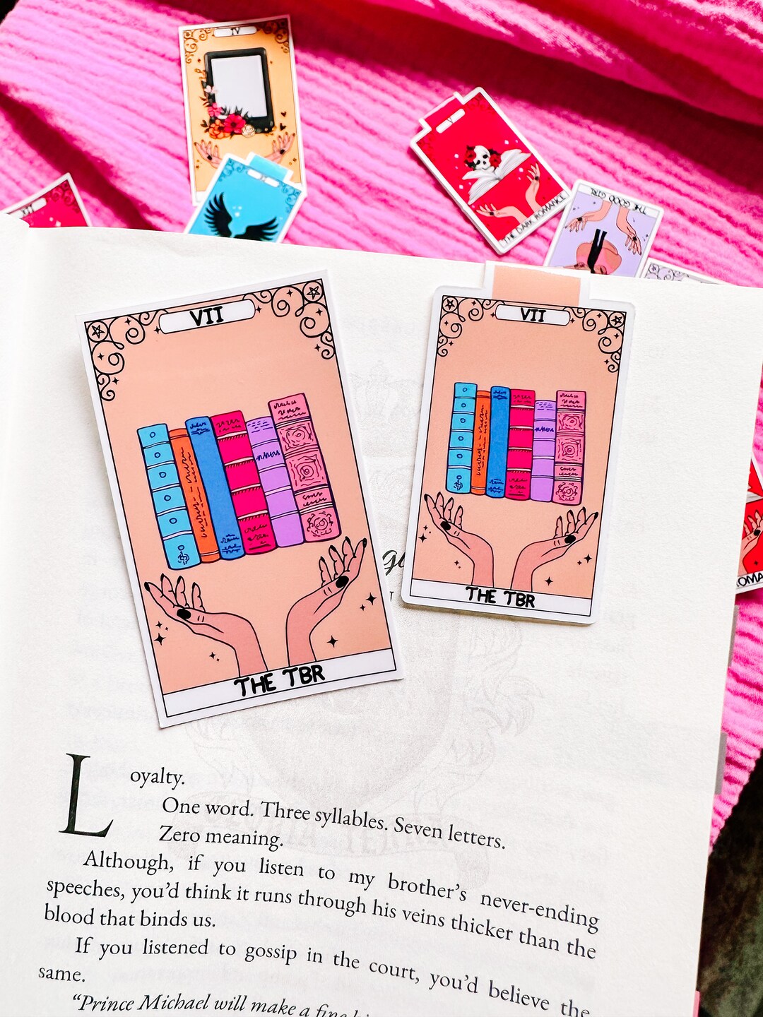 The TBR Tarot Bundle Sticker & Magnetic Bookmark Bookish - Etsy