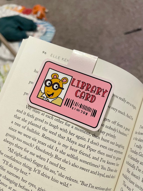 Arthur Library Card Magnetic Bookmark Bookish Gift Book - Etsy