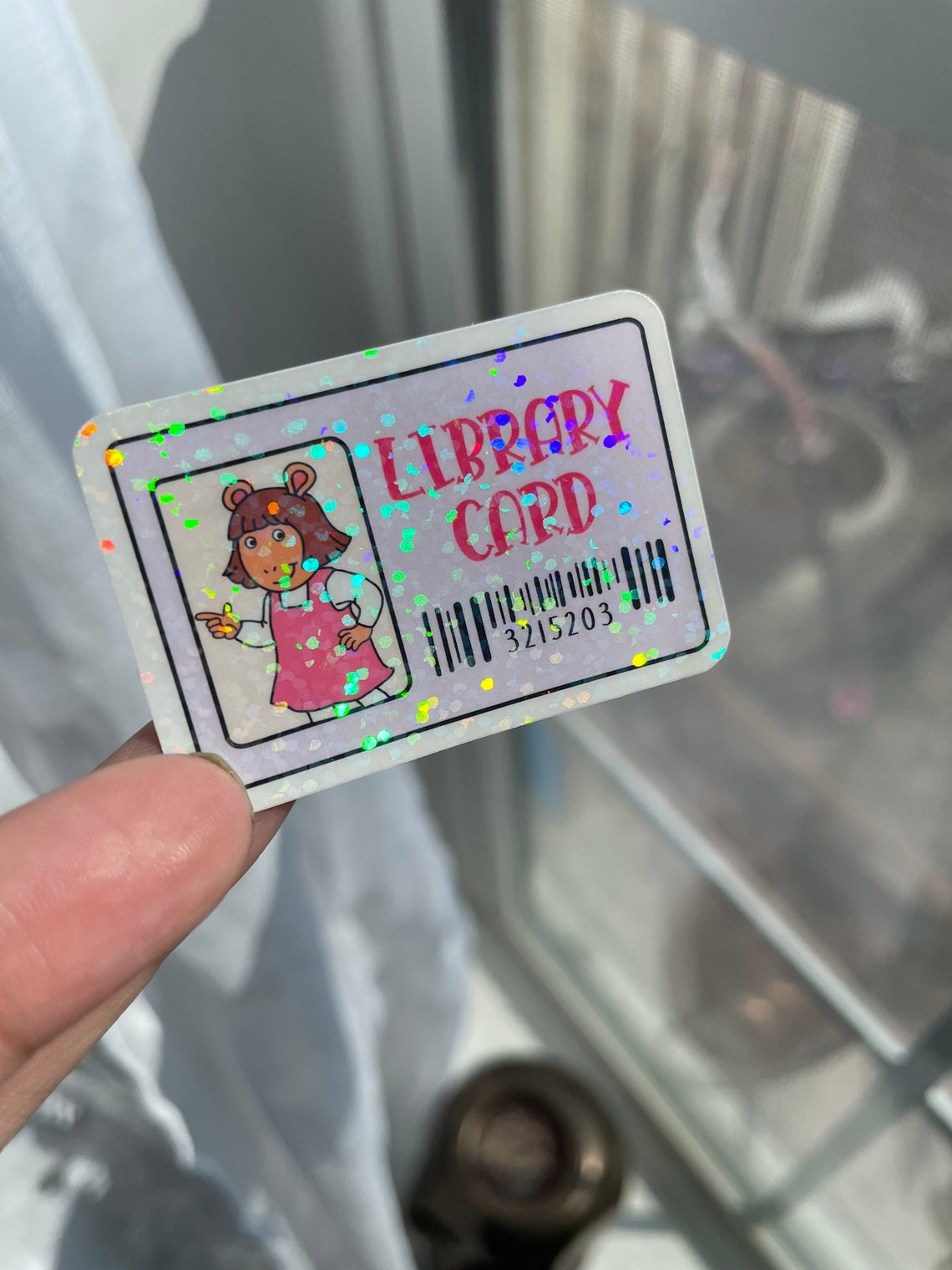 DW Library Card Arthur Library Card Sticker Kindle - Etsy