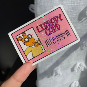 Arthur Library Card Sticker || Kindle Sticker || Bookish Sticker ...