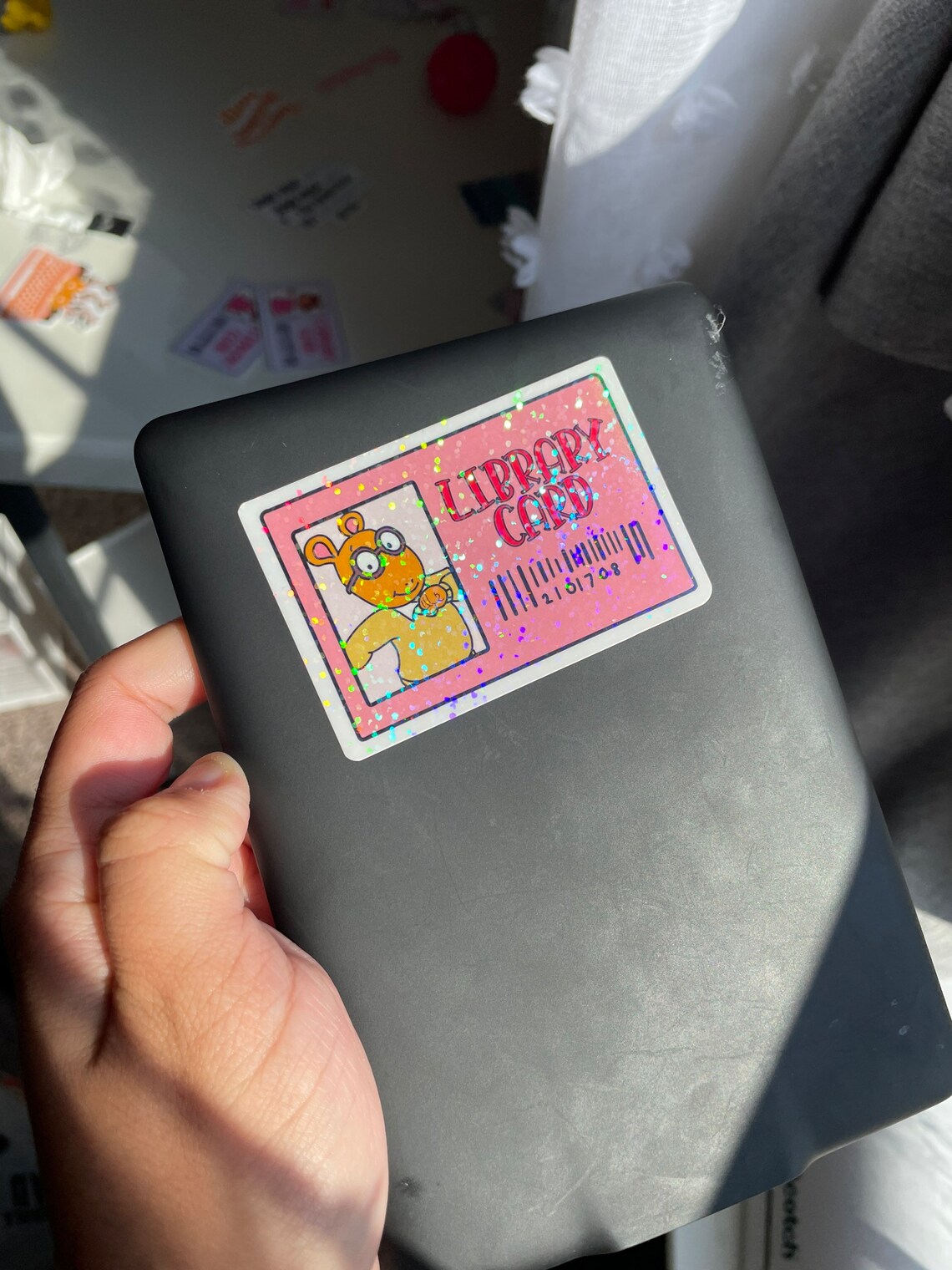 Arthur Library Card Sticker Kindle Sticker Bookish - Etsy